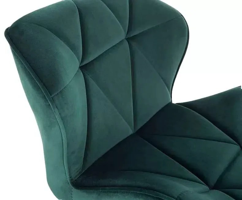 LuxuryForm DESIGN Otočná židle MILANO VELUR na zlatém kříži - zelená