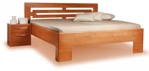 Zvýšená postel VAREZZA 2 senior 160x200, 180x200, masiv buk - moření třešeň KOLACIA Design, 160x200 cm