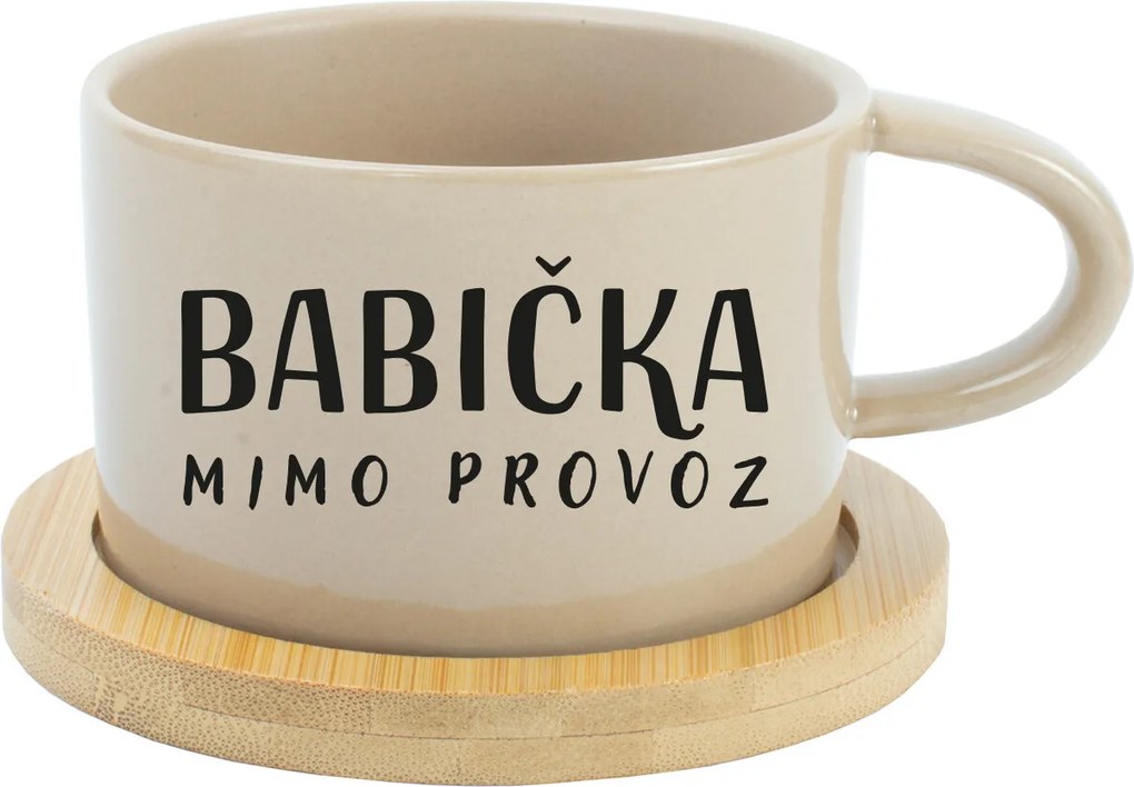 BABIČKA MIMO PROVOZ - krémový hrníček makronka 200 ml