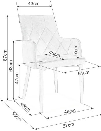 Jídelní čalouněná židle RICARDO VELVET zelená
