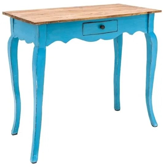 INV Psací stůl CUBA 80cm modrá mahagon