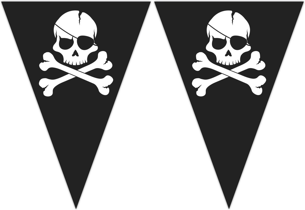 Piráti vlajka 2,3 m 9 ks