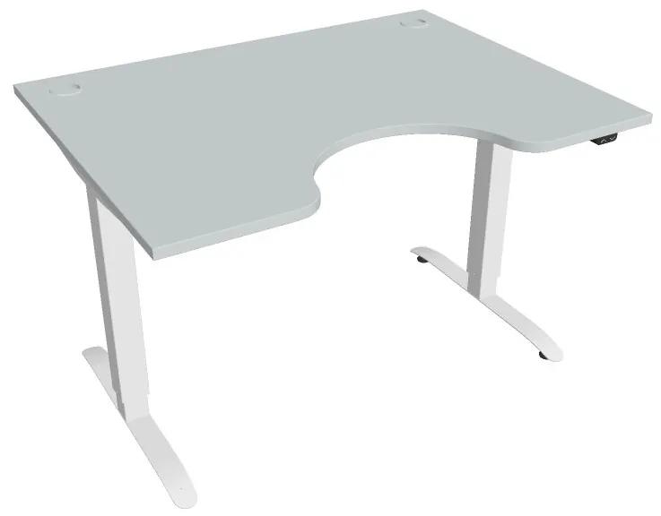 Hobis Motion Elektr. nastavitelný stůl 120x90 - HOBIS ERGO MOTION MSE 2 1200 Dekor stolové desky: šedá, Barva kovové podnože: bílá