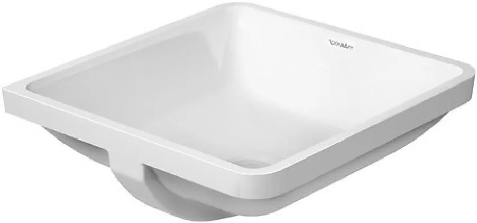 Duravit Starck 3 - Umyvadlo vestavné 43x43 cm, bez otvoru pro baterii, bílá 0305430000