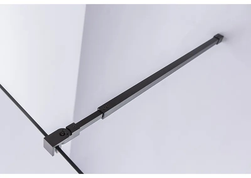 BPS-koupelny Sprchová zástěna Walk-in HYD-WI07 90 černá - bez vaničky