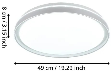 Eglo 99779 - LED Stmívatelné stropní svítidlo SELUCI LED/40W/230V 3000-6500K+ DO