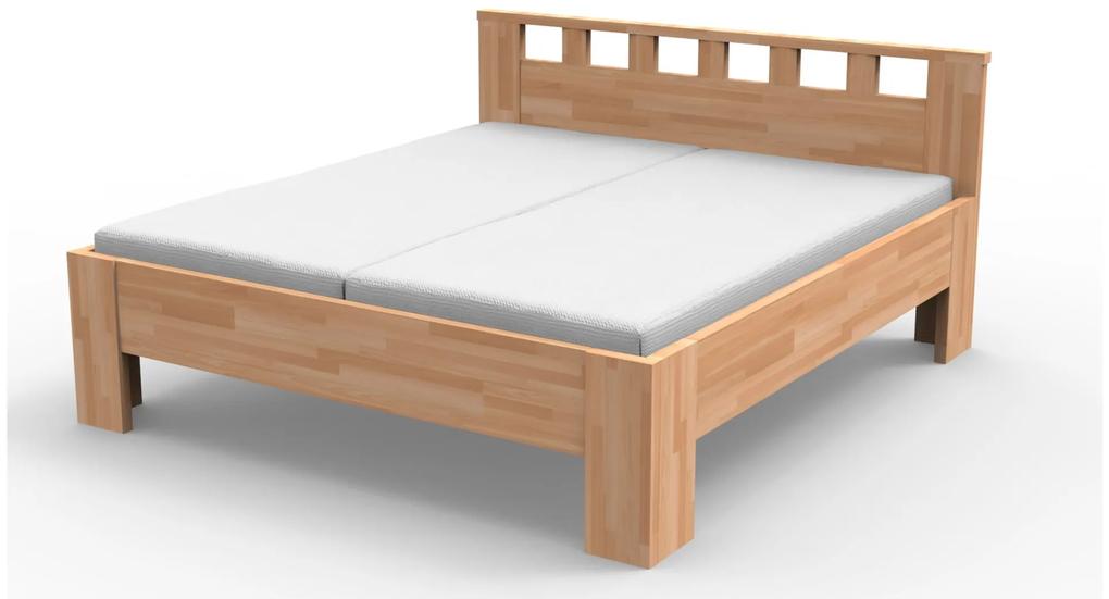 Texpol Dřevěná postel Lucia 200x100 Tabák