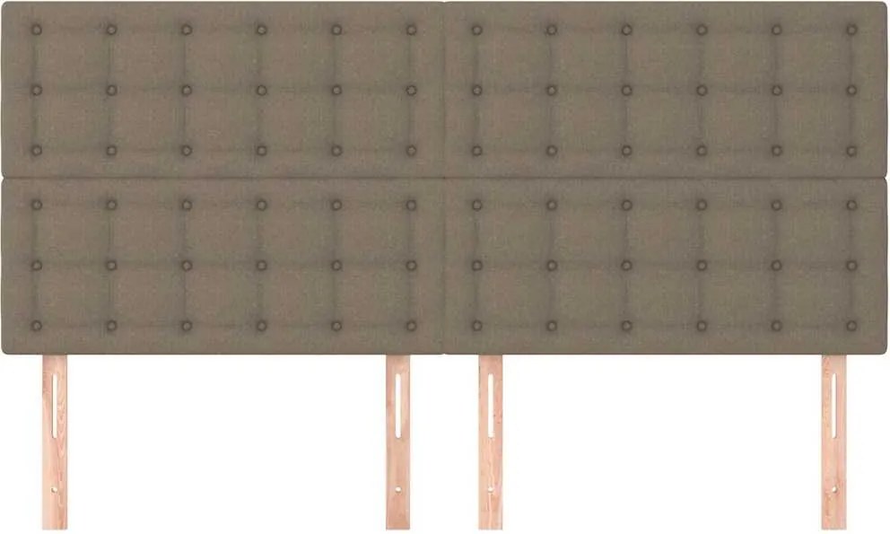 Čelo postele béžové 180x5x118/128 cm látkové 3116784
