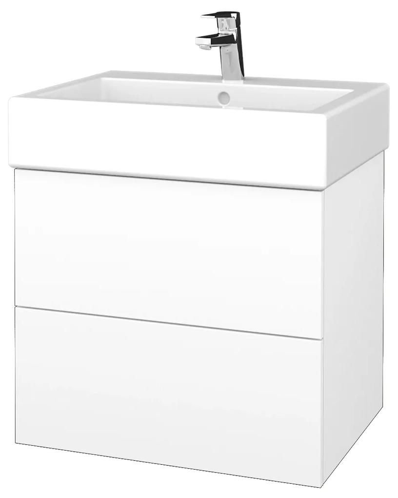 Dřevojas Koupelnová skříň VARIANTE SZZ2 60 Varianta: N01 Bílá lesk / D04 Dub