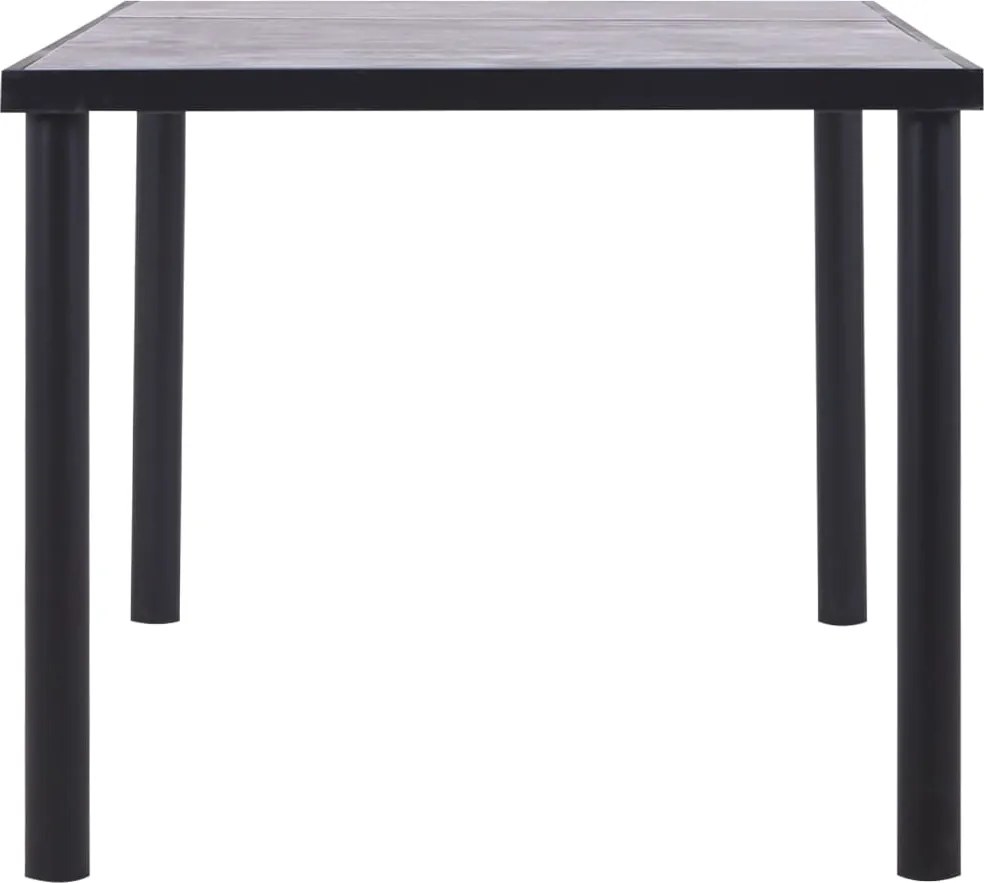 Jídelní stůl černý a betonově šedý 180 x 90 x 75 cm MDF 281860