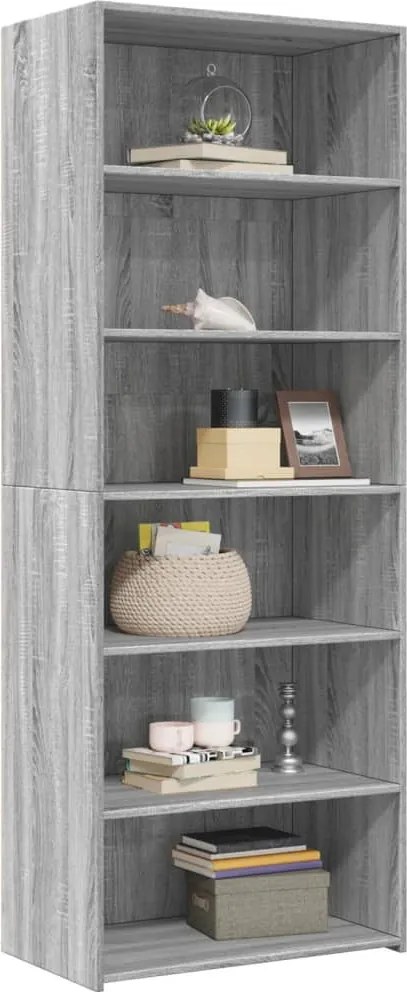 Skříň highboard šedá sonoma 70 x 41 x 185 cm kompozitní dřevo 3281692
