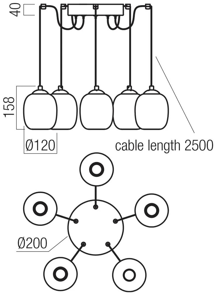 Světla a lustry REDO GROUP LED lustr pavouk Redo Khadi 01-3487/26W/3000K/kouřové sklo