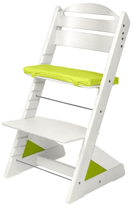 Jitro Dětská rostoucí židle Plus bílá Mahagon klín + hnědý