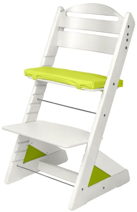 Jitro Dětská rostoucí židle Plus bílá Zelený klín + zelený
