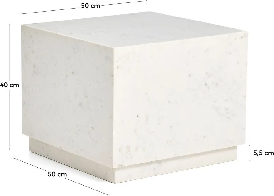 Mramorový odkládací stolek 50x50 cm Sorein – Kave Home