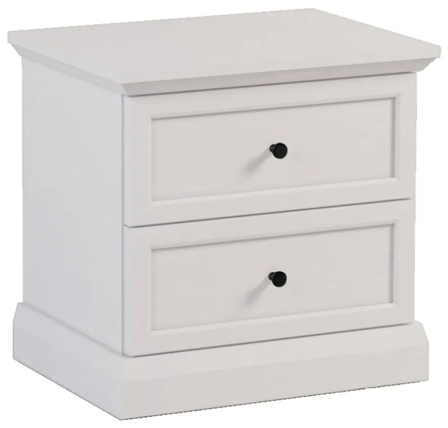 LUCCA b | noční stolek SN se zásuvkami | 51,9 cm | bílá