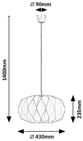 Rabalux 72003 - Lustr na lanku ORMINI 1xE27/25W/230V