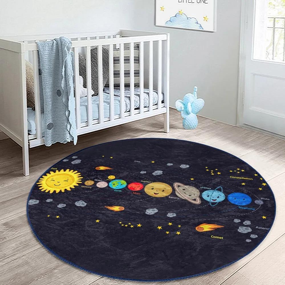 Černý dětský koberec ø 100 cm Comfort – Mila Home