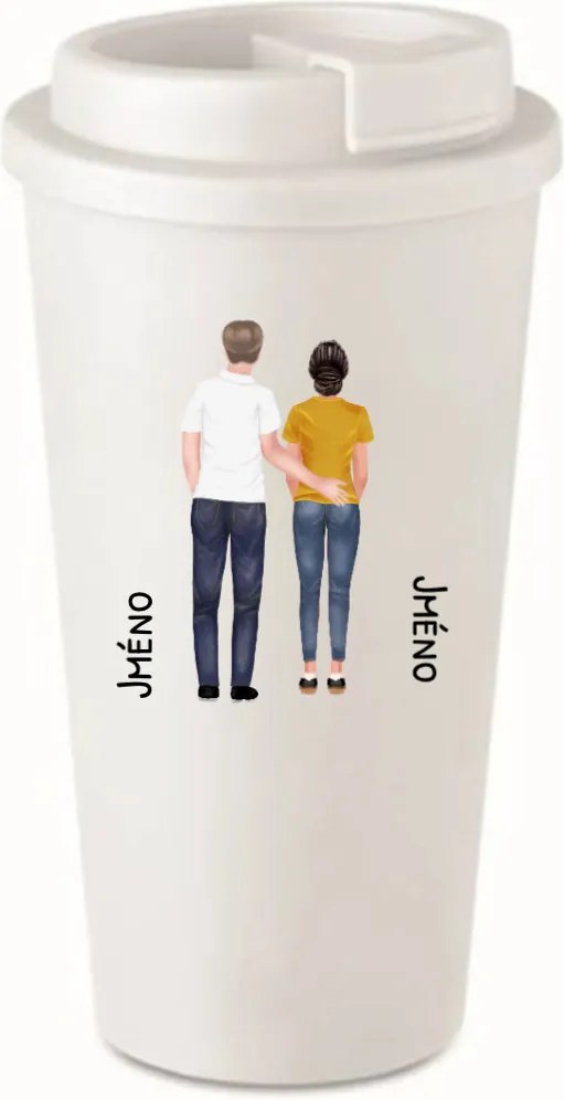 Personalizovaný cestovní termohrnek s párem