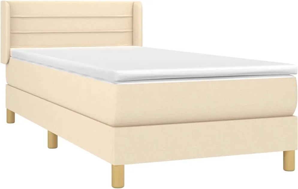 Box spring postel s matrací krémová 80 x 200 cm textil 3130310