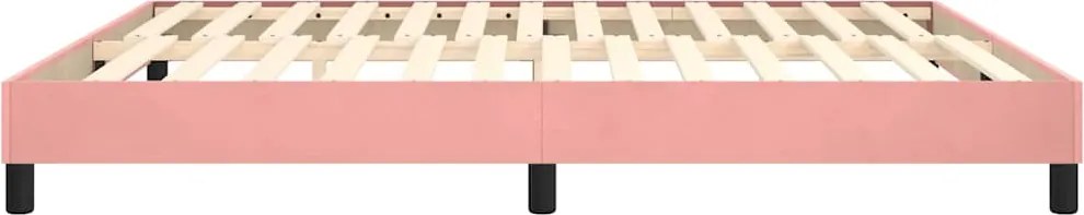 Rám postele s boxspringem růžový 180 x 200 cm samet 3120789