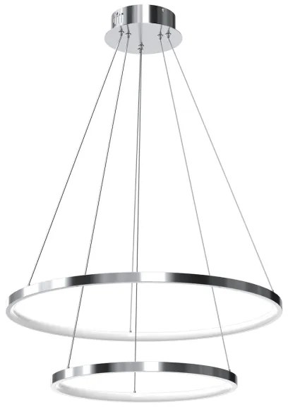 LED Lustr na lanku HOOP LED/51W/230V pr. 60 cm 4000K lesklý chrom