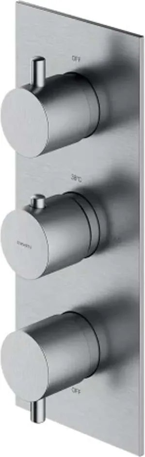 OMNIRES Y - Termostatická baterie pod omítku, pro 3 spotřebiče, kartáčovaný nikl Y1238-KRONI