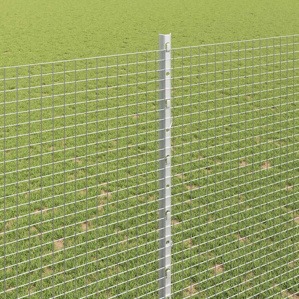 Svařovaná drátěná plotovina s tyčkami 50 x 1,6 m Stříbrná 3336411