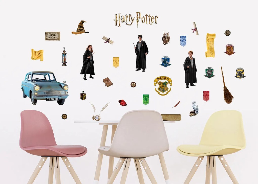 Dětská samolepka na zeď Harry Potter Trio Kouzelníků | 65 x 85 cm | DDK2369
