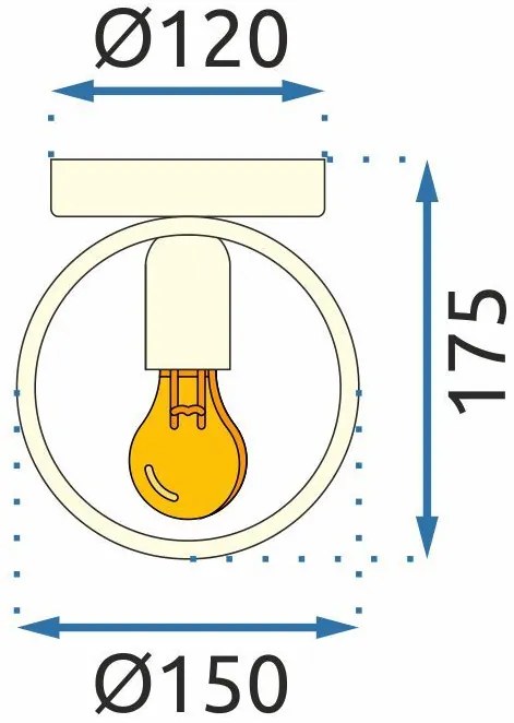 Toolight, nástěnné svítidlo 1xE27 APP990-1W, zlatá, OSW-05541