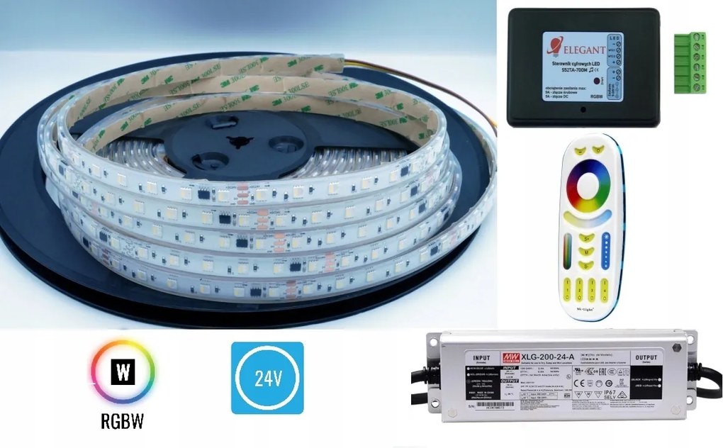30 m sada Led osvětlení fasády Digitální Rgbw IP68 voděodolná 24V