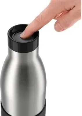 Emsa BLUDROP 0.7L černá / Termoláhev / nerezová ocel