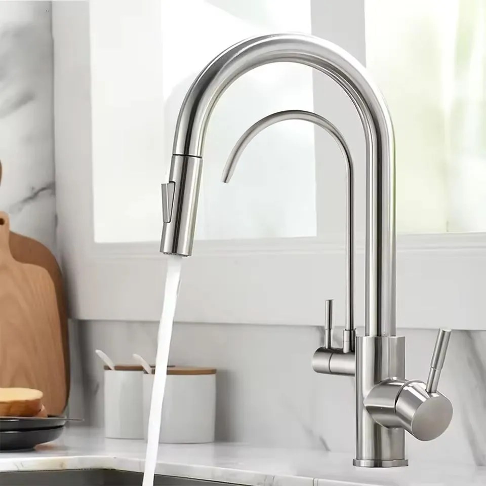 Rea Eco Fresh, dřezová baterie s výtokem pro filtr pitné vody, broušená ocel, REA-B7563