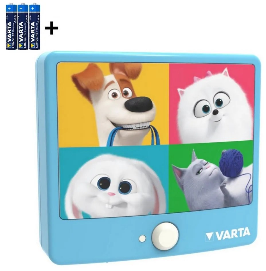Varta Varta 15642 - LED Dětské svítidlo se senzorem THE SECRET LIFE OF PETS LED/3xAAA VA0211