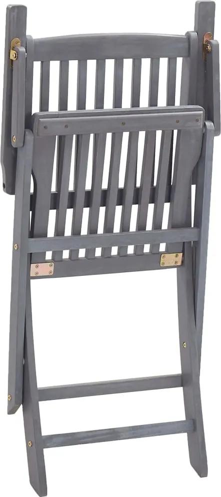 vidaXL Skládací zahradní židle s poduškami 6 ks masivní akáciové dřevo [3065431] Barva: Černá