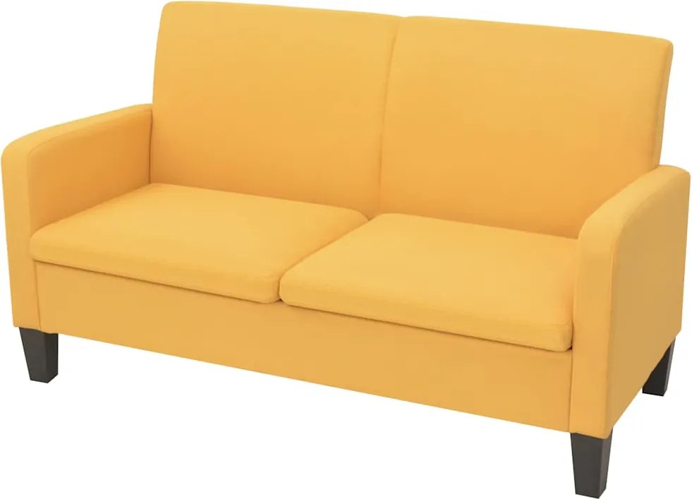 2dílná sedací souprava textil žlutá 278214