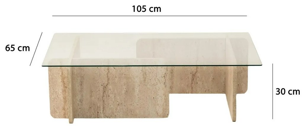 Konferenční stolek Escape Travertine