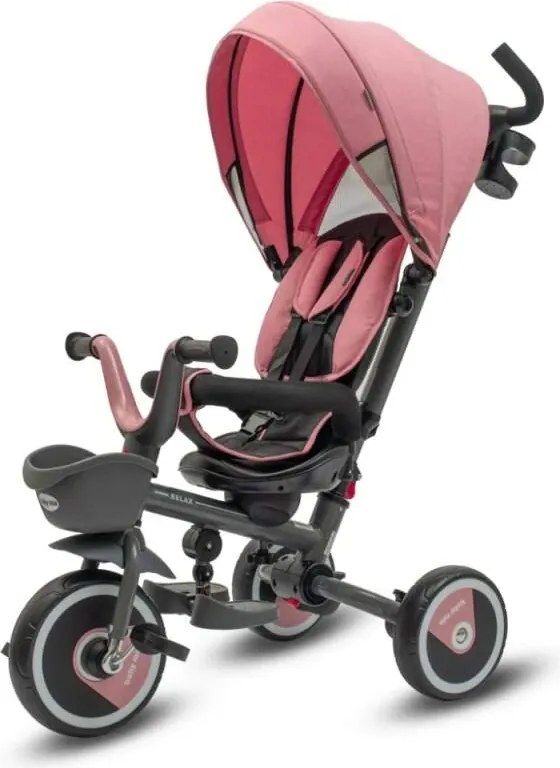 Dětská tříkolka Baby Mix 5v1 RELAX 365° růžová