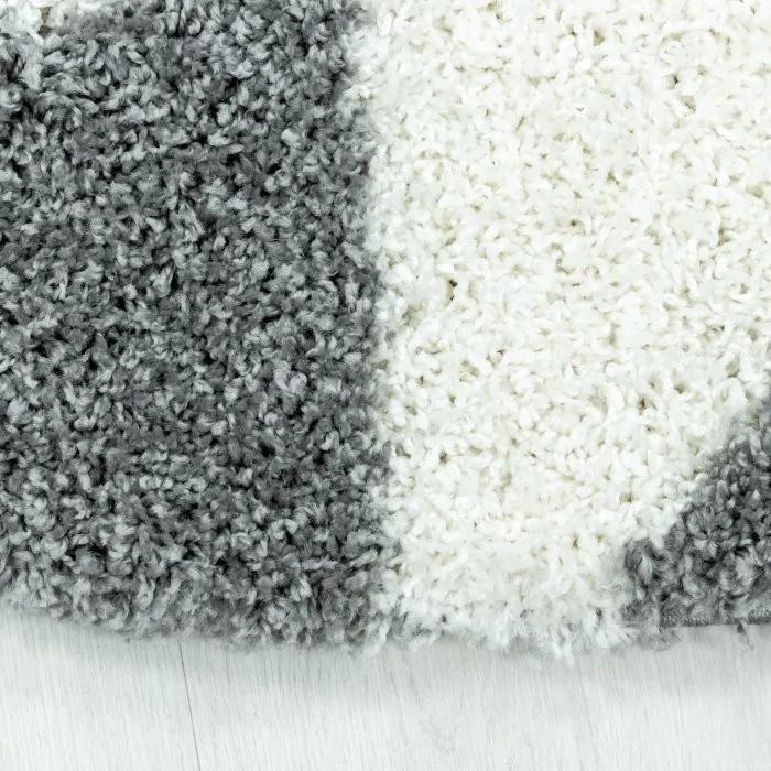 Vopi | Kusový koberec Tango shaggy 3101 grey - Kruh průměr 160 cm