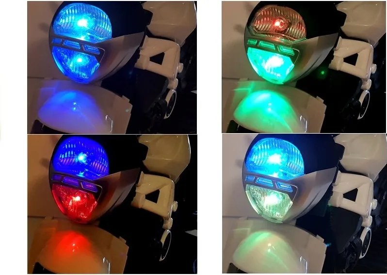 LEAN CARS Elektrická motorka pro děti GTM1188 s LED světlem, žlutá