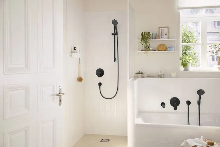 Hansgrohe Rebris S - Páková sprchová baterie pod omítku pro iBox universal, černá matná 72667670