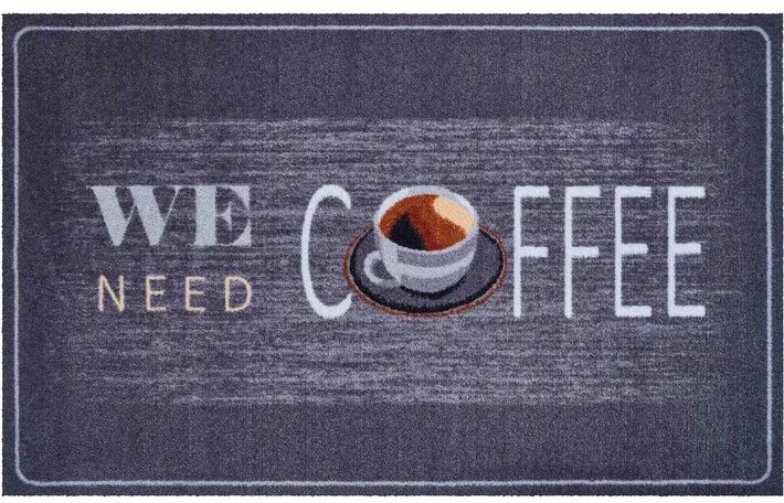GRUND COFFEE - Protiskluzová vstupní rohožka 75x120 cm, černá