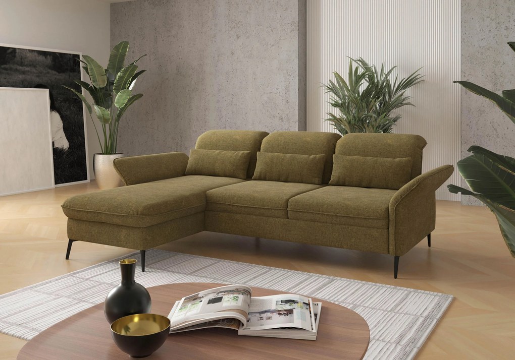 XXXLutz ROHOVÁ SEDAČKA, textil, olivově zelená Sit & More - Sedací soupravy - 000144011888