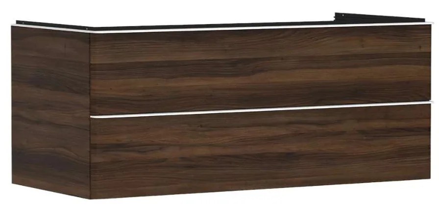Hansgrohe Xelu Q - Umyvadlová skříňka, 50x118x55 cm, 2 zásuvky, tmavý ořech/matná bílá 54085700