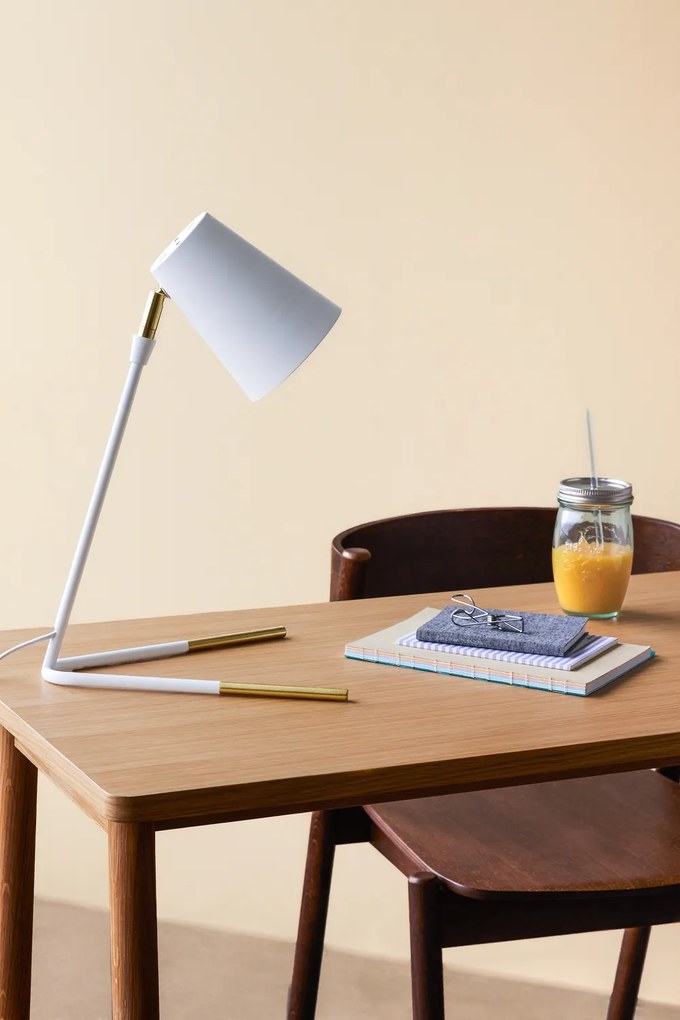Hübsch Stolní lampa SLANT bílá 370409