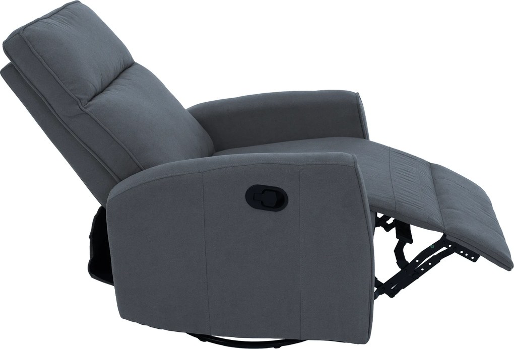 Relaxační otočné křeslo, šedá, MEKENZI