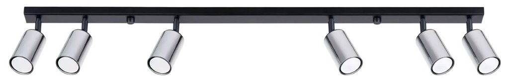 Sollux Lighting Stropní svítidlo WINX 6L černé/chromové