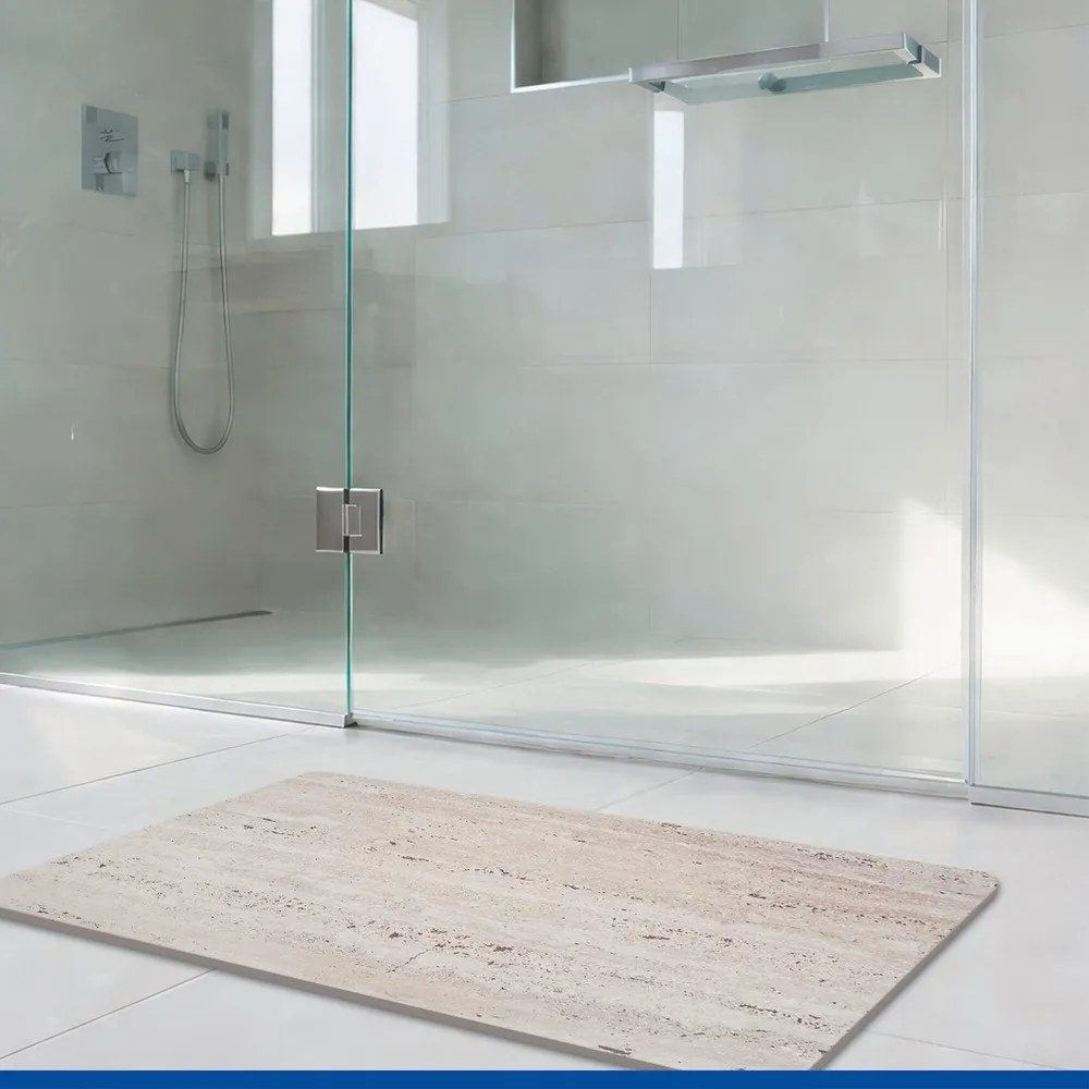 Světle hnědá z křemeliny koupelnová předložka 50x80 cm Puna – Wenko