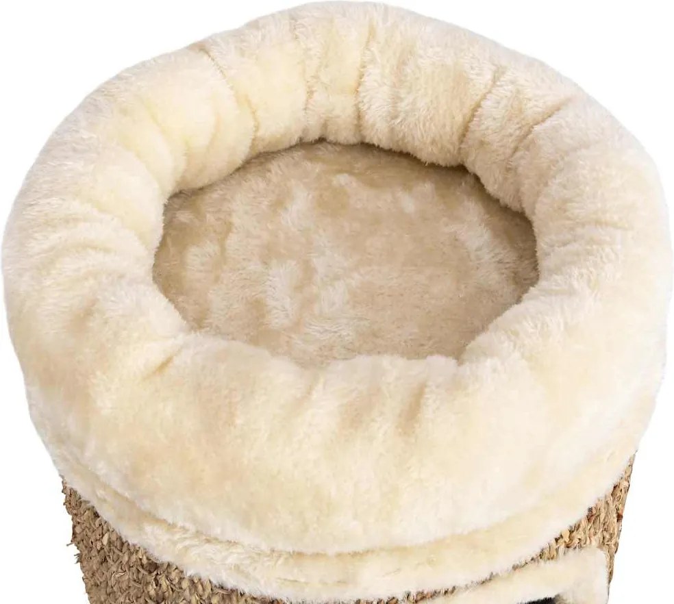 Kočičí domeček s luxusním poduškou 33 cm mořská tráva 170968