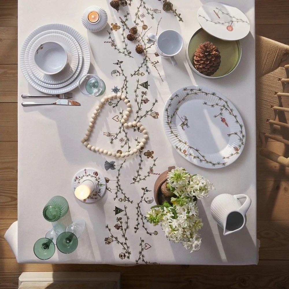Porcelánový tác s vánočním motivem 27x34 cm Hammershøi Christmas – Kähler Design